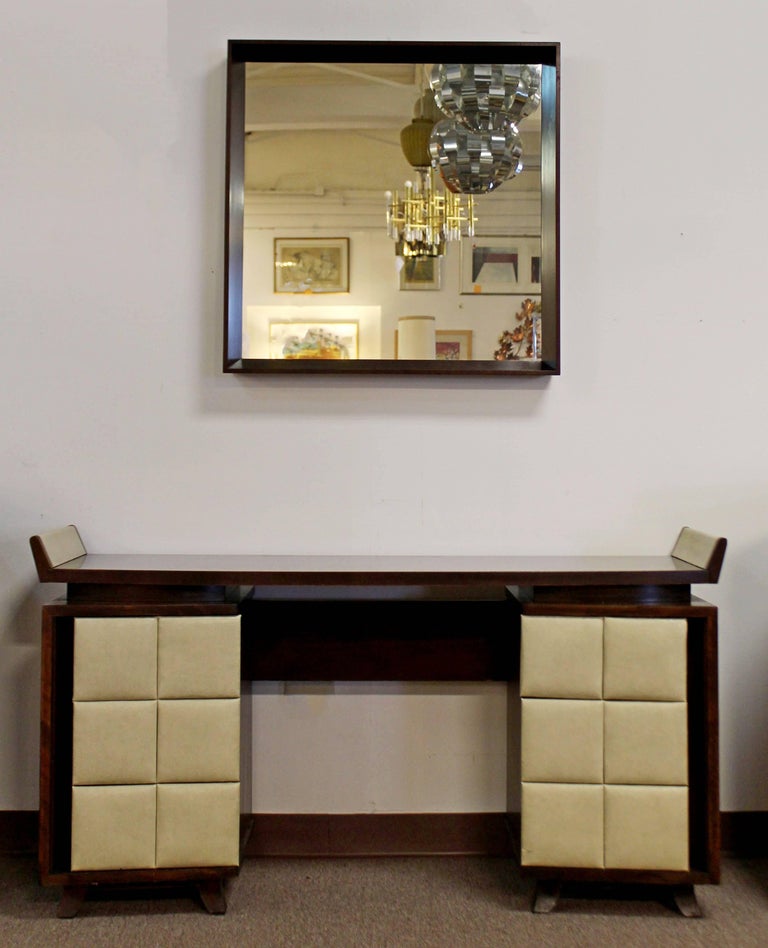 Vintage Art Deco Gilbert Rohde for Herman Miller Mahogany Vanity and ...