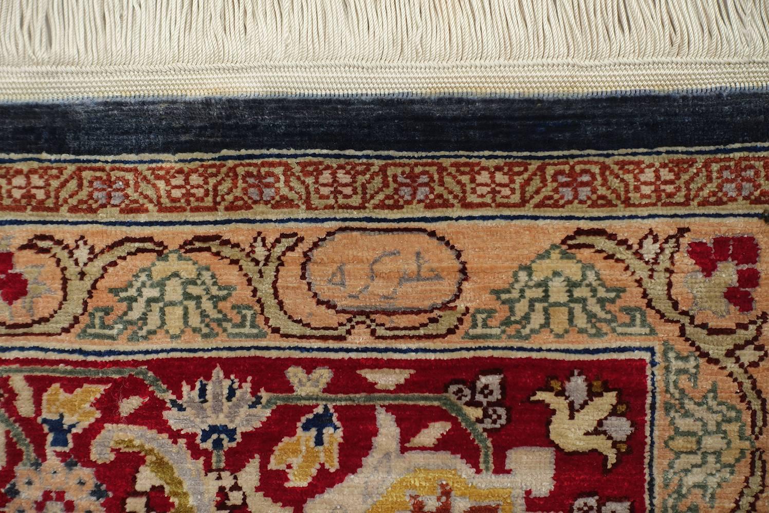 Signed All-Silk Turkish Hereke 'Flowers of the Seven Mountains' For ...