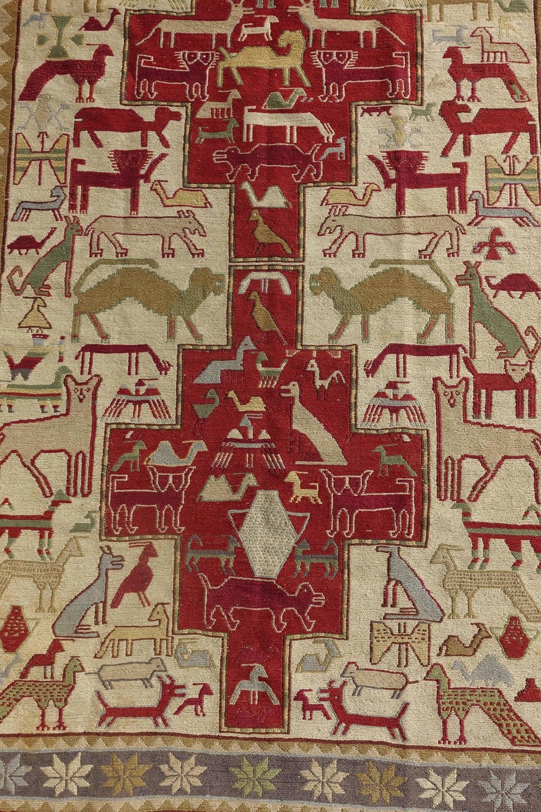 Vintage Nomadic Caucasian Soumak For Sale at 1stDibs