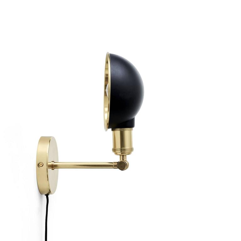 Tribeca Walker Wall Lamp by Søren Rose, Brass and Steel Wall and ...