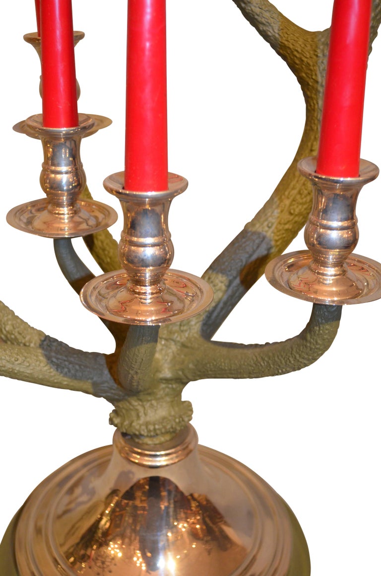 Anthony Redmile Scottish Stag Red Deer Antler Candlesticks For Sale at ...