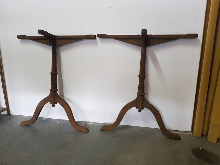 1900s Swiss Bank Table Legs Cast Iron at 1stDibs