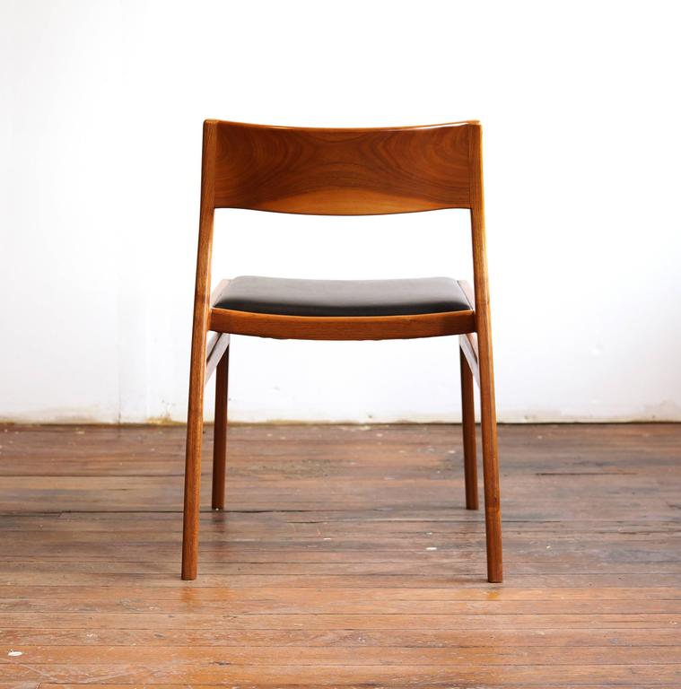 C03. Solid Walnut Dining Chair with Leather Seat by Jason Lewis ...