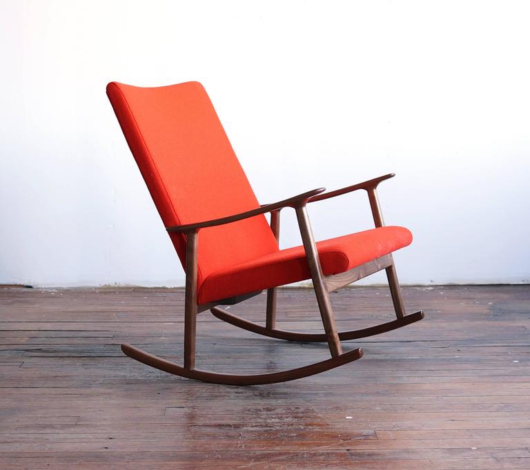 RC01 Upholstered Rocking Chair in Black Walnut, by Jason Lewis ...