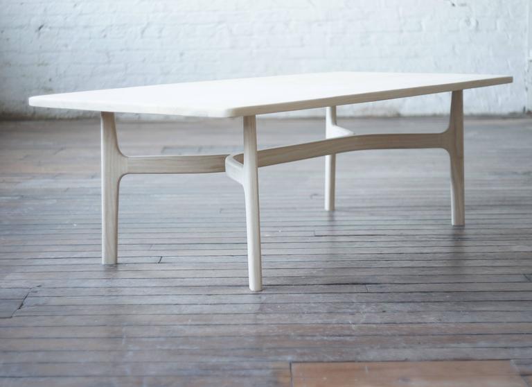 T06 Contemporary Handmade Coffee Table with Bent Wood Rails, in Solid ...