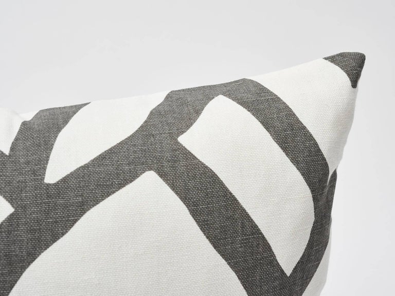 Schumacher Zimba Large Scale Graphic Print Charcoal White Two-Sided ...