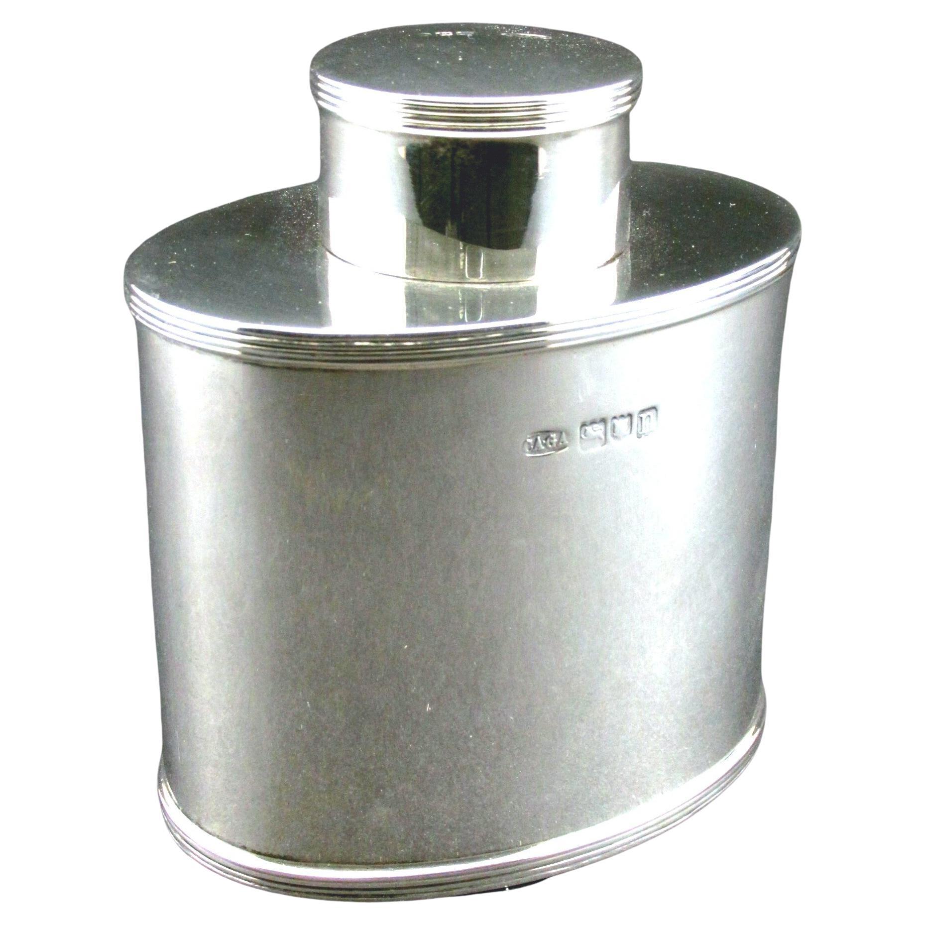 Antique Georgian Sterling Silver Tea Caddy, Hester Bateman, London ...