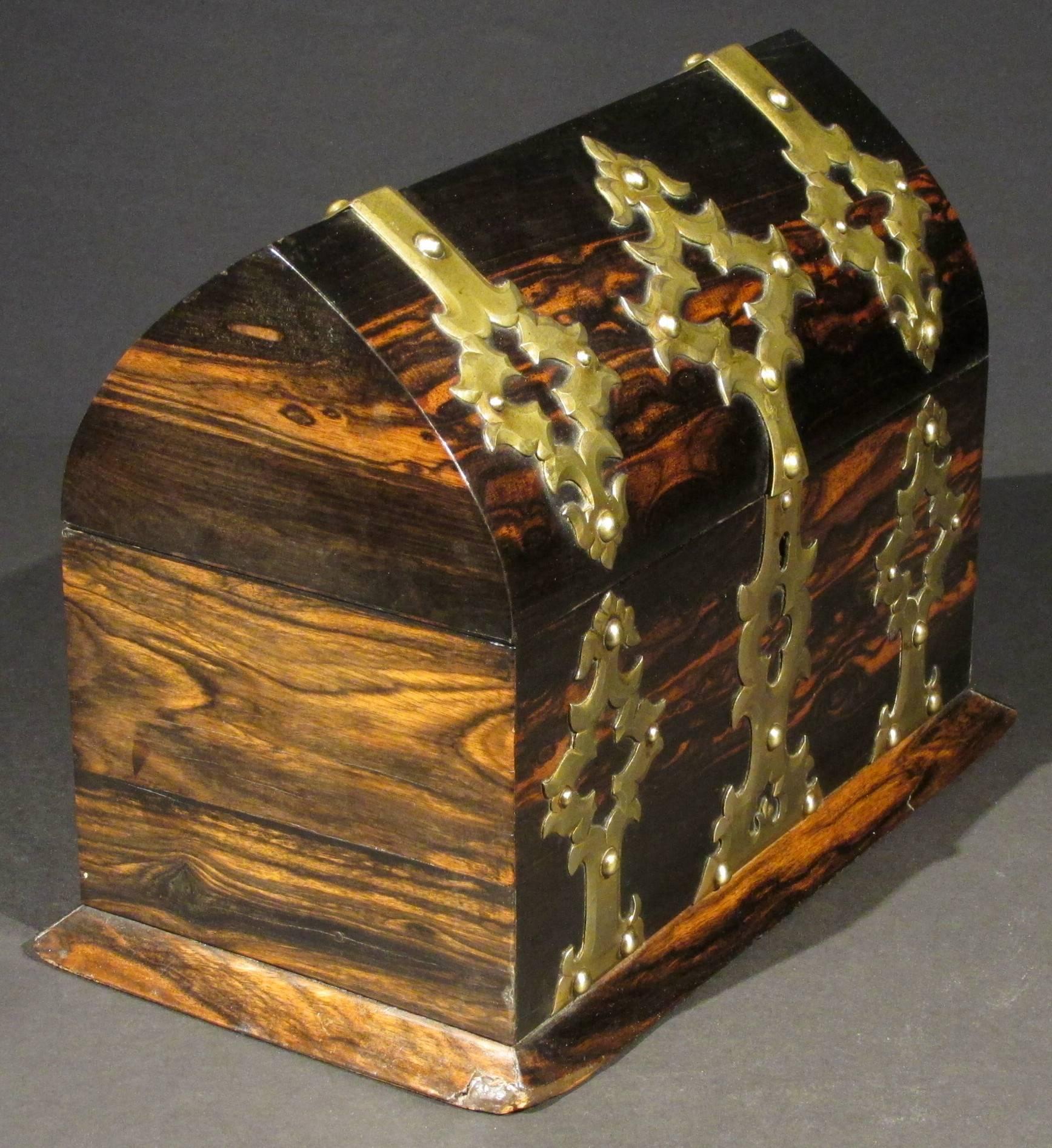 19th Century Brass Bound Coromandel Stationary / Document Box, circa ...