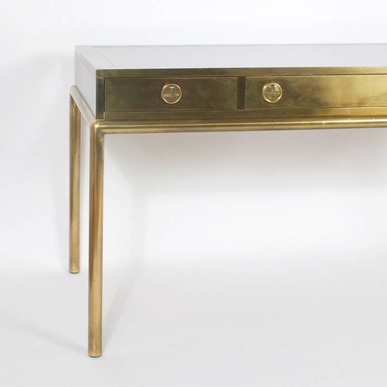 Mastercraft Brass Desk Designed by Bernhard Rohne at 1stDibs