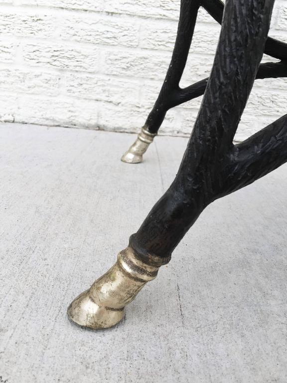 Regency-Style Hand-Forged Bronze Rams Head and Hoof Bench For Sale at ...