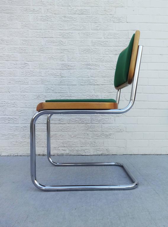 Set of Six Green Marcel Breuer "Cesca" Chairs at 1stDibs