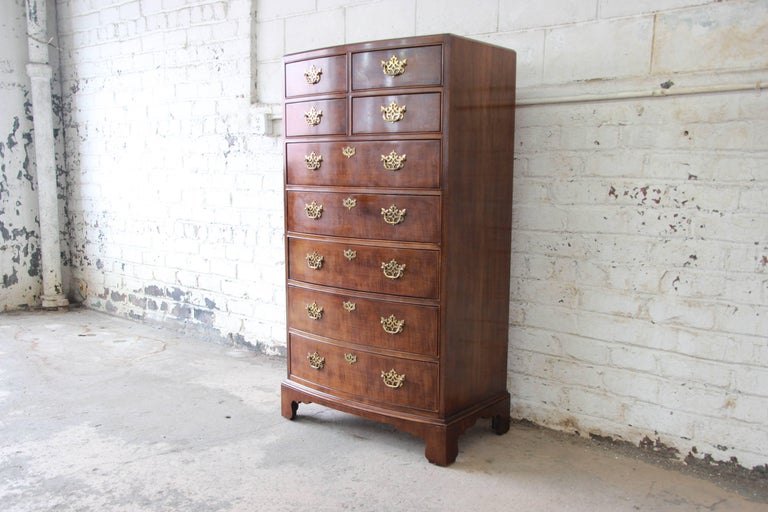 Vintage American Chippendale Style Mahogany Highboy Dresser by Henredon ...