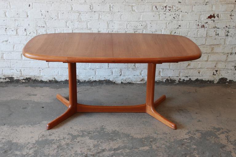 Dyrlund Danish Modern Teak Sculptural Extension Dining Table at 1stDibs