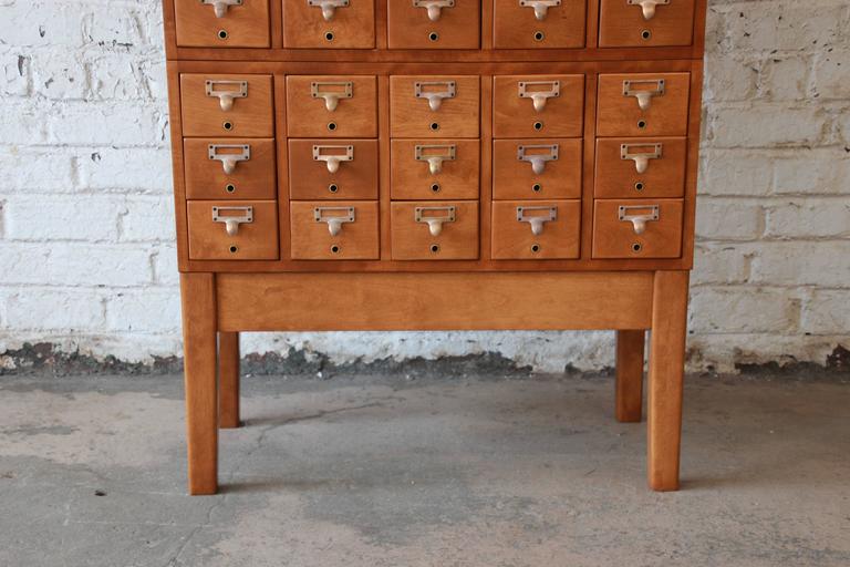 Mid-Century Restored 40-Drawer Library Card Catalog at 1stdibs