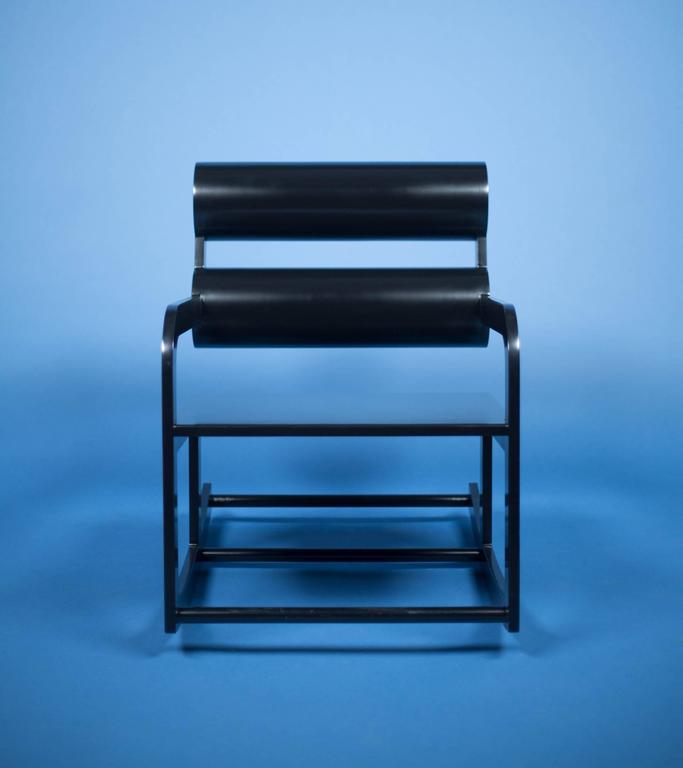 Waka Waka Contemporary Black Lacquered Double Cylinder Back Accent ...