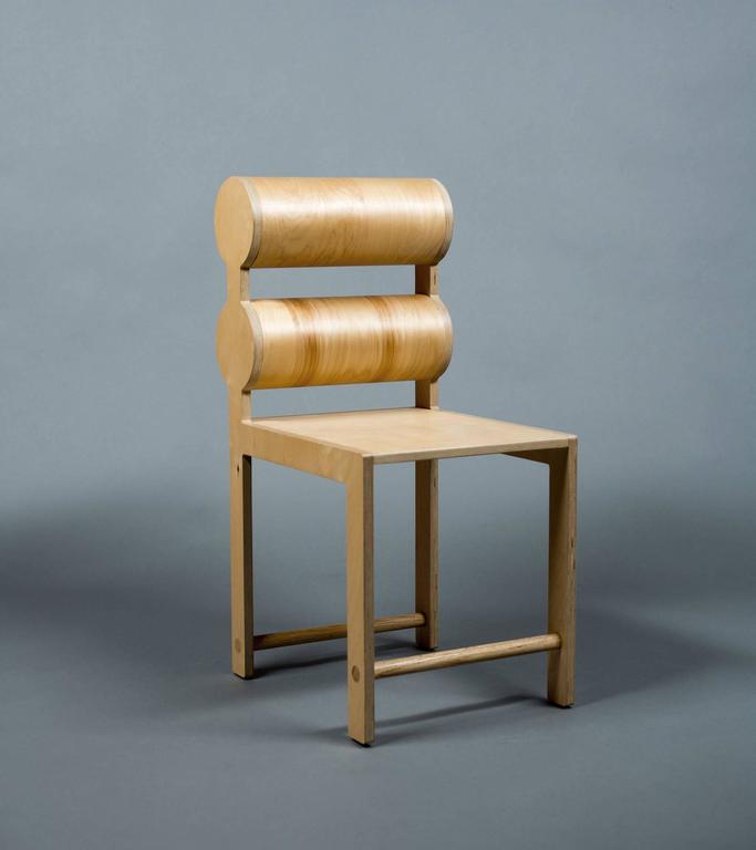 Waka Waka Contemporary Indigo Blue Lacquer Double Cylinder Dining Chair ...