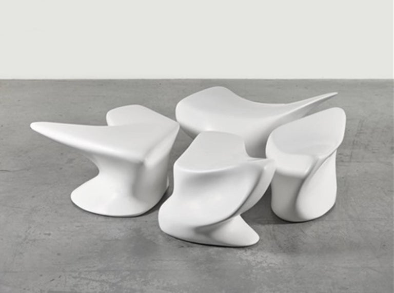 Zaha Hadid White "Nekton" Stools for Established and Sons For Sale at ...