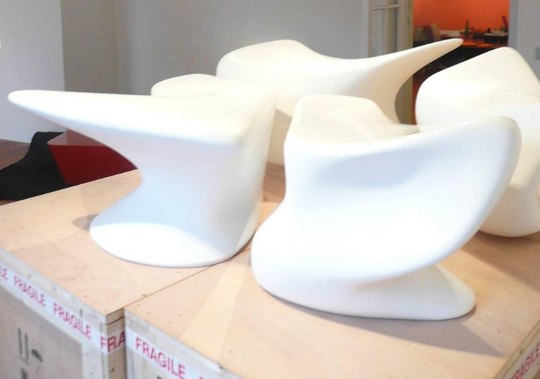 Zaha Hadid White "Nekton" Stools for Established and Sons For Sale at ...