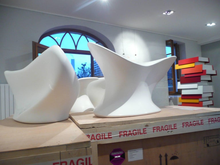 Zaha Hadid White "Nekton" Stools for Established and Sons For Sale at ...