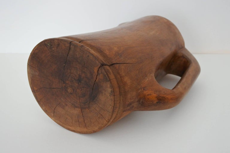 Hand-Carved Free-Form Wood Pitcher, Midcentury, France, 1950s at 1stDibs