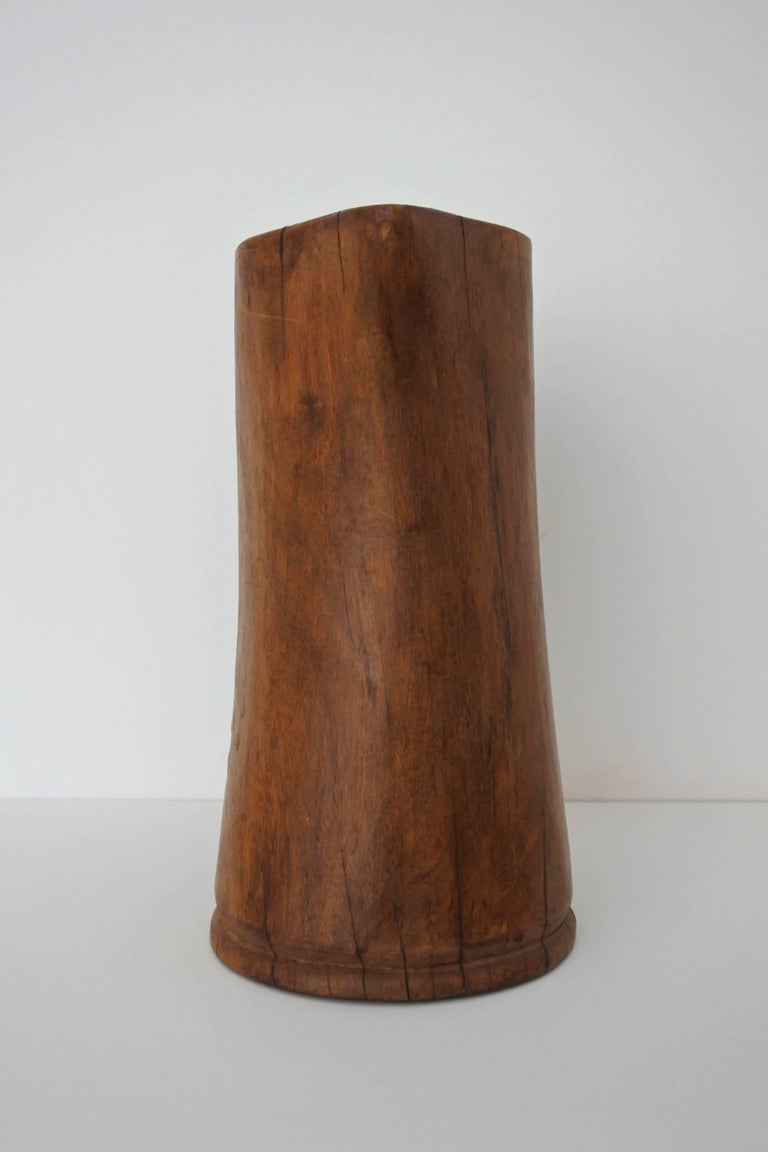 Hand-Carved Free-Form Wood Pitcher, Midcentury, France, 1950s at 1stDibs