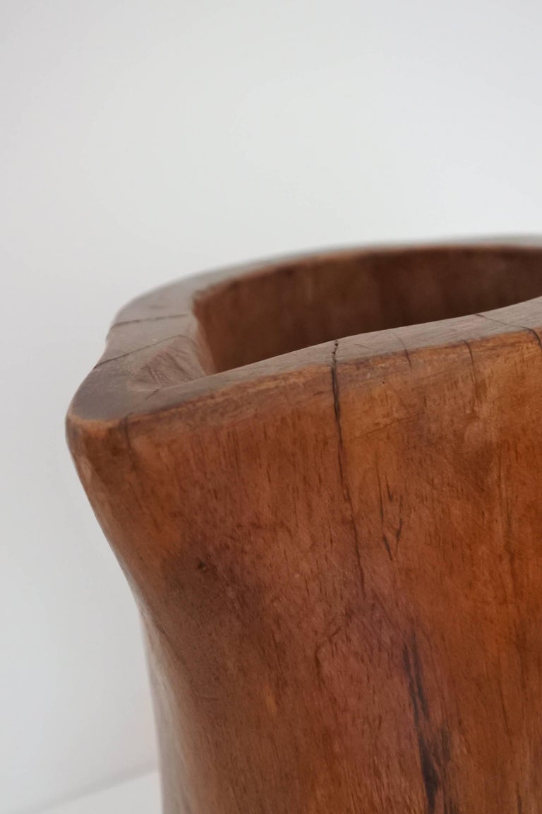 Hand-Carved Free-Form Wood Pitcher, Midcentury, France, 1950s at 1stDibs