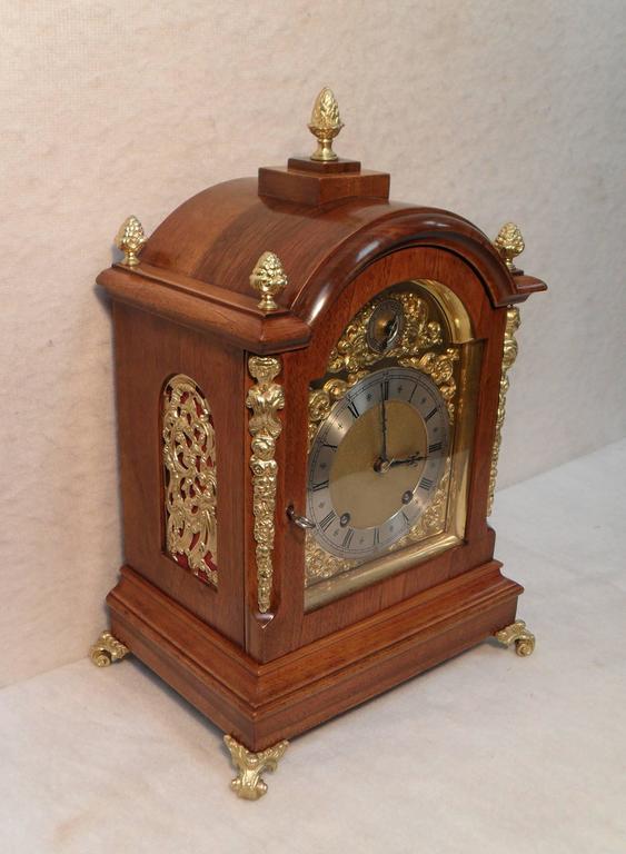 German 19th Century Walnut Bracket Clock by W&H at 1stDibs