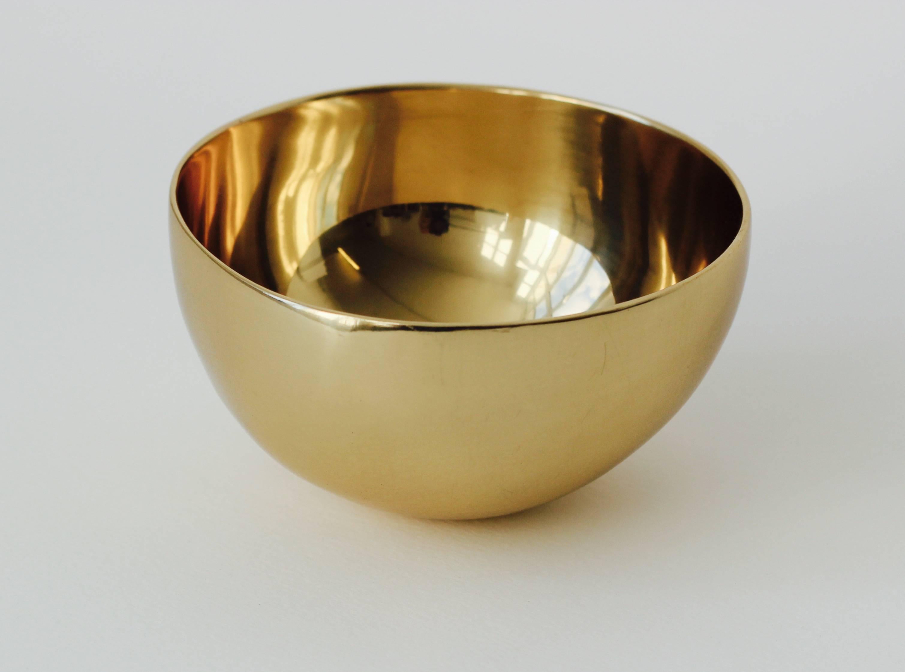 Set of Three Polished Brass Bowls at 1stDibs | brass bowls for sale