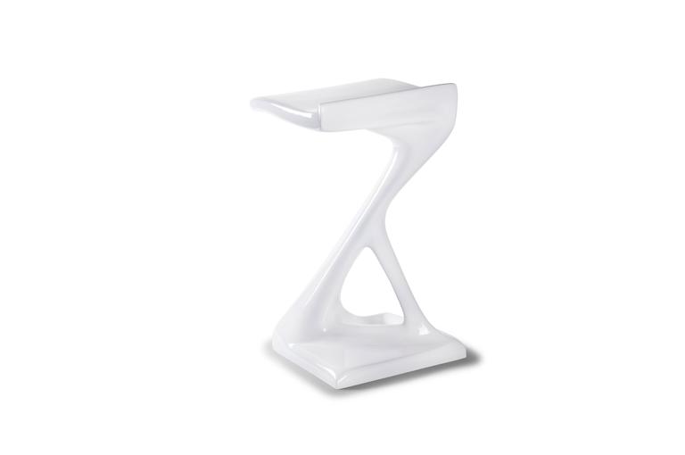 Amorph Attitude Bar Stool, Lacquered White, For Sale at 1stDibs ...