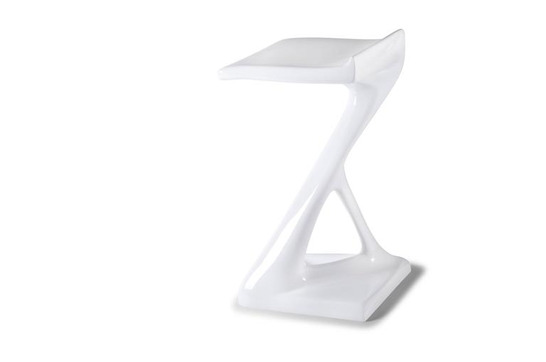 Amorph Attitude Bar Stool, Lacquered White, For Sale at 1stDibs ...