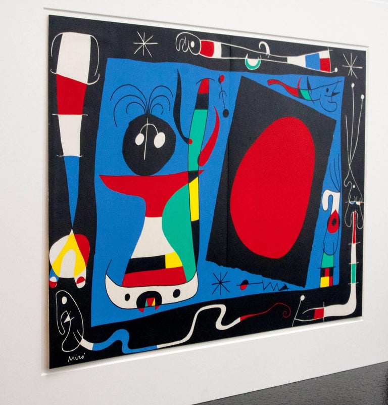 Joan Miro Woman in Front of a Mirror, Original Color Lithograph, 1956 ...