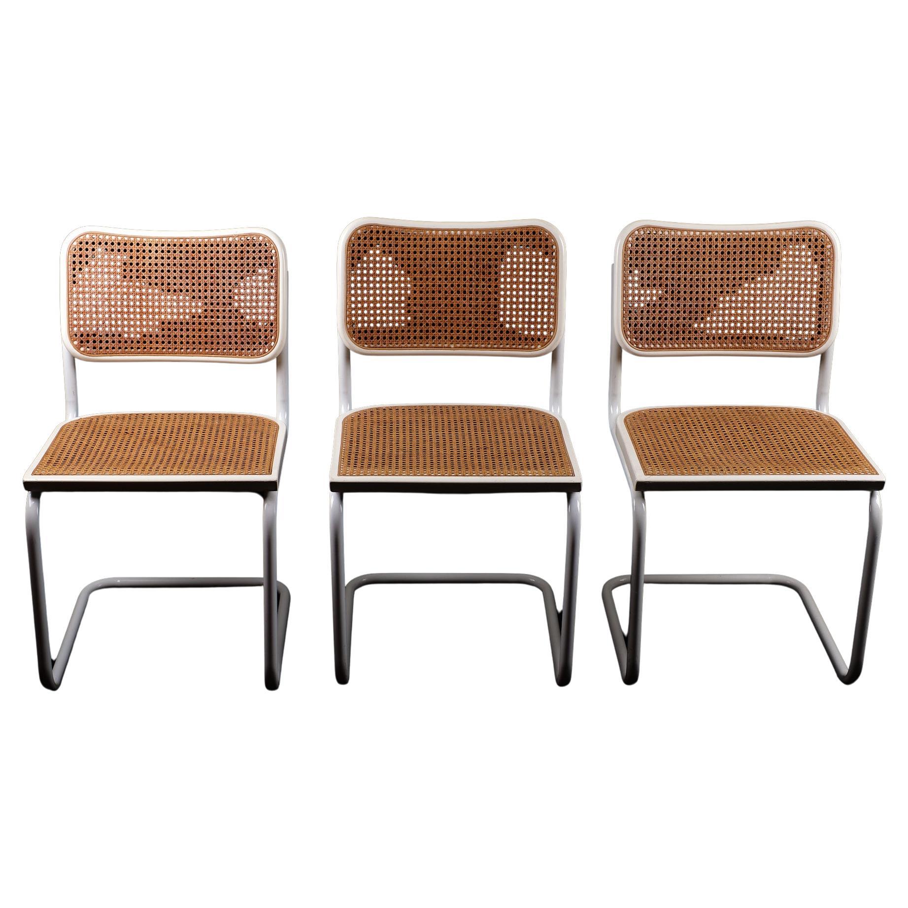 Marcel Breuer B32 Cesca Dining Room Chairs for Gavina Knoll, 1963, Set ...