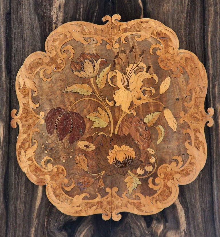 Fantastic Floral Marquetry Centre Table at 1stDibs