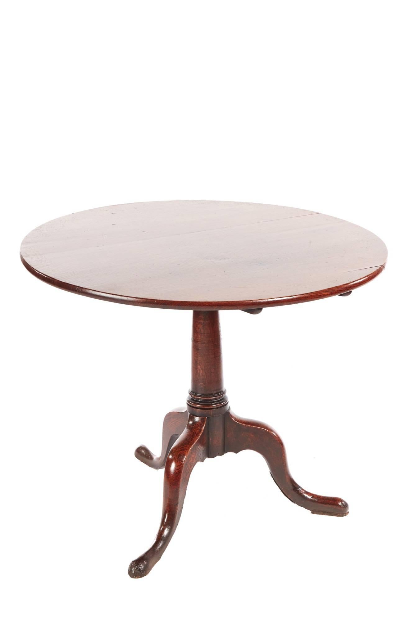 Large George III Oak Tripod Table at 1stDibs