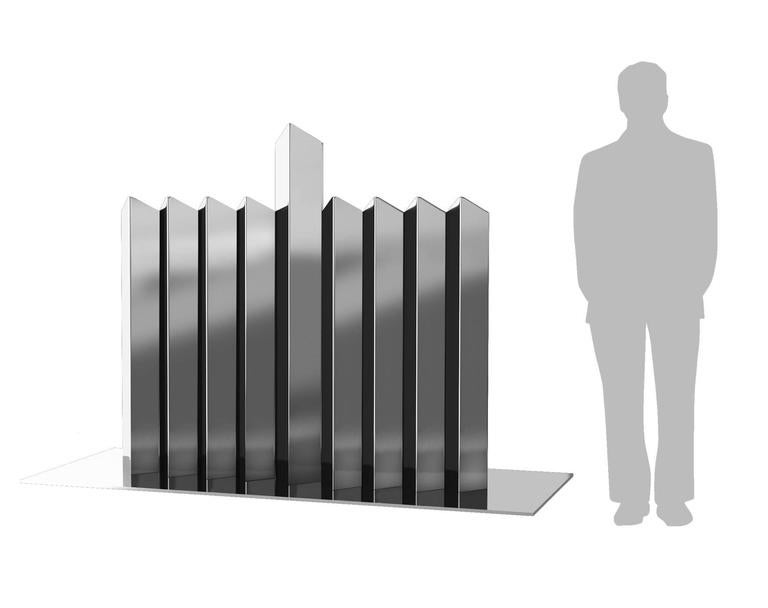 Modern Menorah Garden Art Sculpture Indoor / Outdoor Modernist Jewish ...