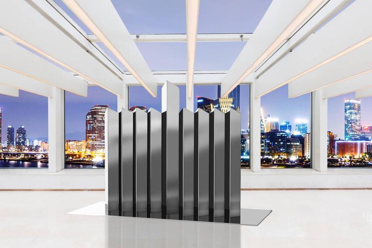 Modern Menorah Garden Art Sculpture Indoor / Outdoor Modernist Jewish ...