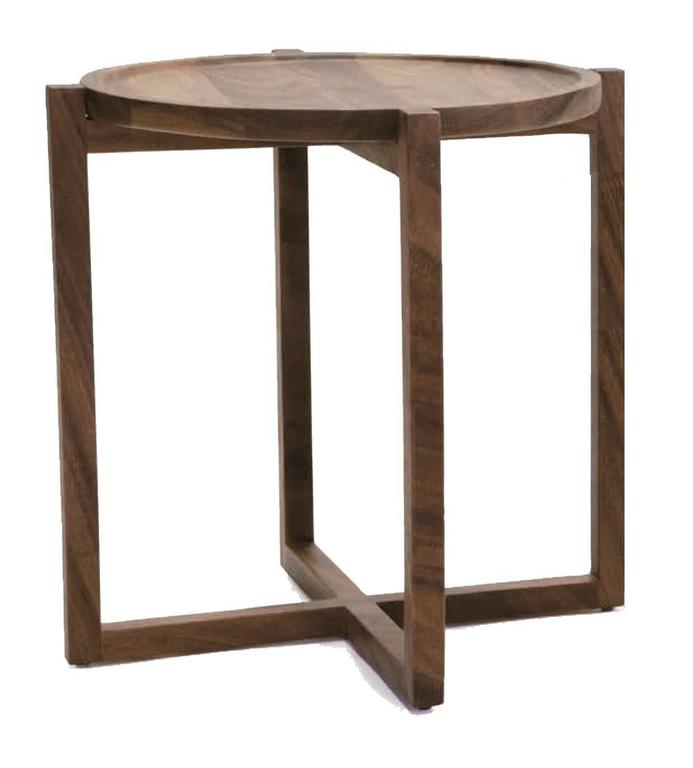 Contemporary Boton Three Side Table in Conacaste Solid Wood by Labrica ...