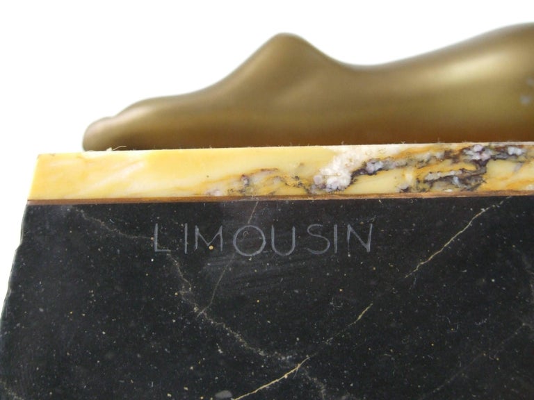 Art Deco Figural Lamp by Limousin For Sale at 1stDibs