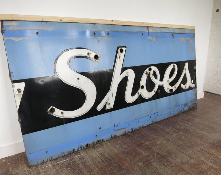 Vintage Brooklyn Shoes Sign, 1950s at 1stDibs