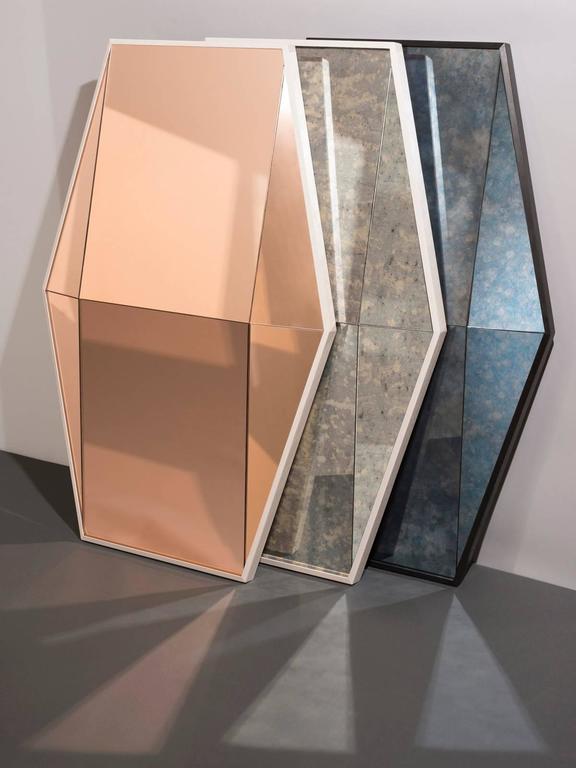 Gem Peach Mirror by Robert Sukrachand, Made in USA For Sale at 1stDibs