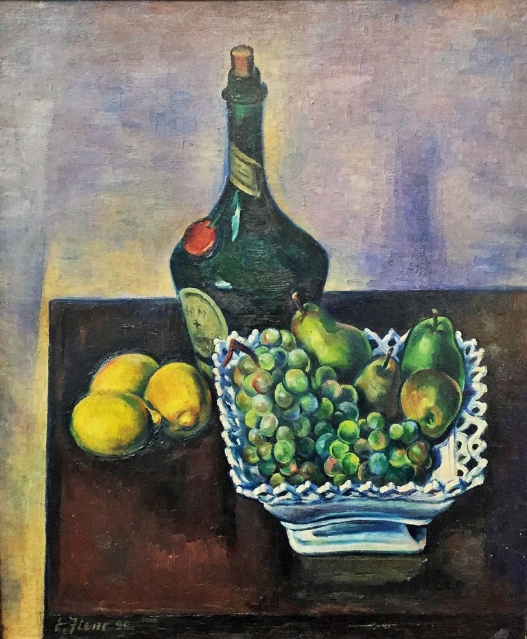 Ernest Fiene, Still Life with Cognac and Lemons Oil on Canvas Painting ...
