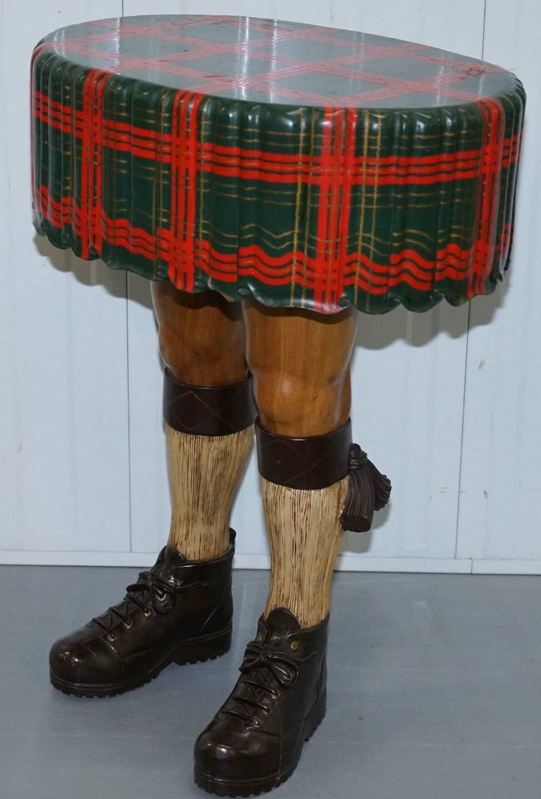 Very Rare and Desirable Scottish Kilt Table Hand-Carved from Solid ...