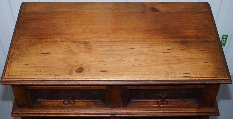 Solid Oak Bobbin Turned Triple Leg Sideboard Chest of Drawers Great ...