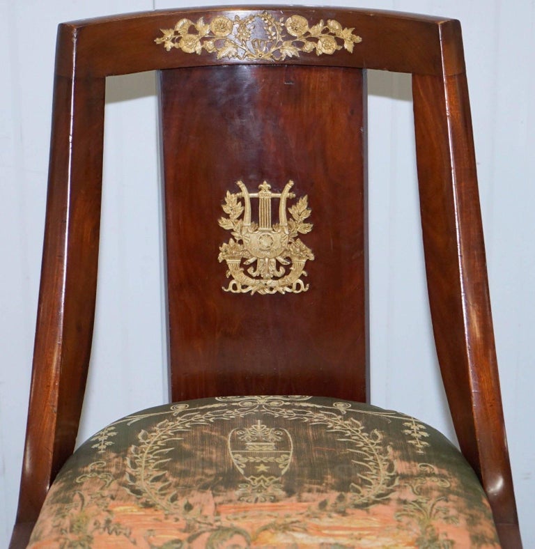 Antique French Sleigh Back Second Empire circa 1852 Mahogany Chairs ...