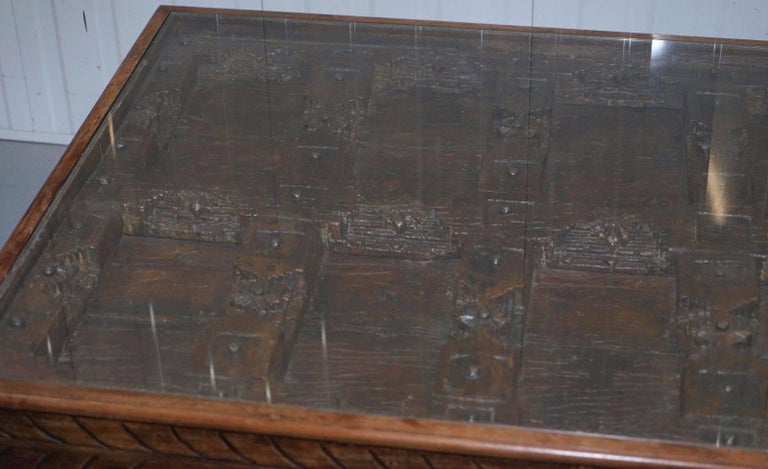 500+ Year Old 100% Original Chinese Monks Door Converted Coffee Table ...