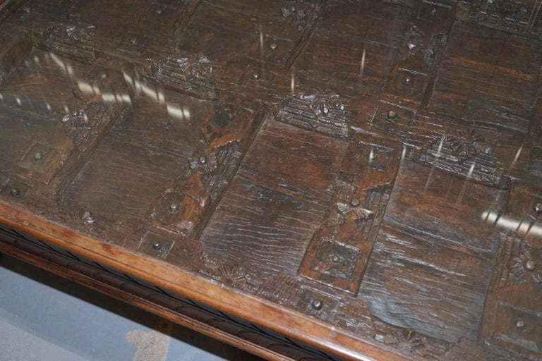 500+ Year Old 100% Original Chinese Monks Door Converted Coffee Table ...
