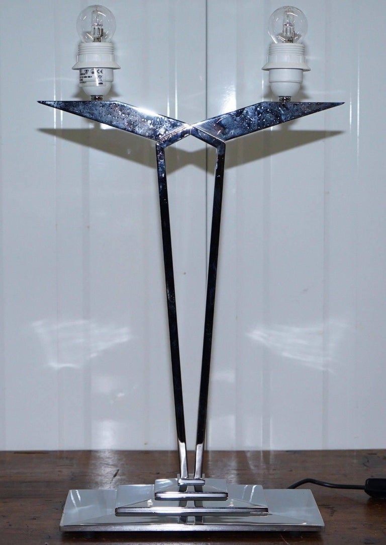 MLE Contemporary Table Lamp Three Step Chrome Base Contemporary Styling ...