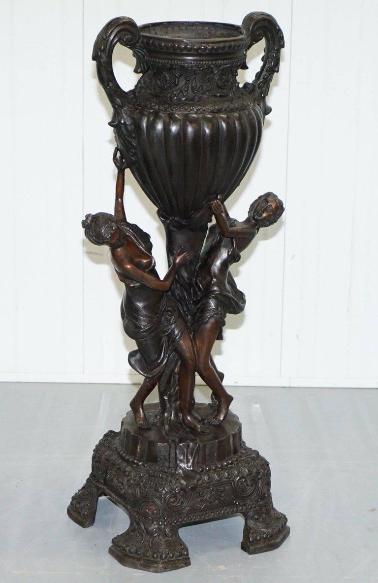 Very Rare Solid Bronze French Neoclassical Jardiniere Plant Pot Stand ...