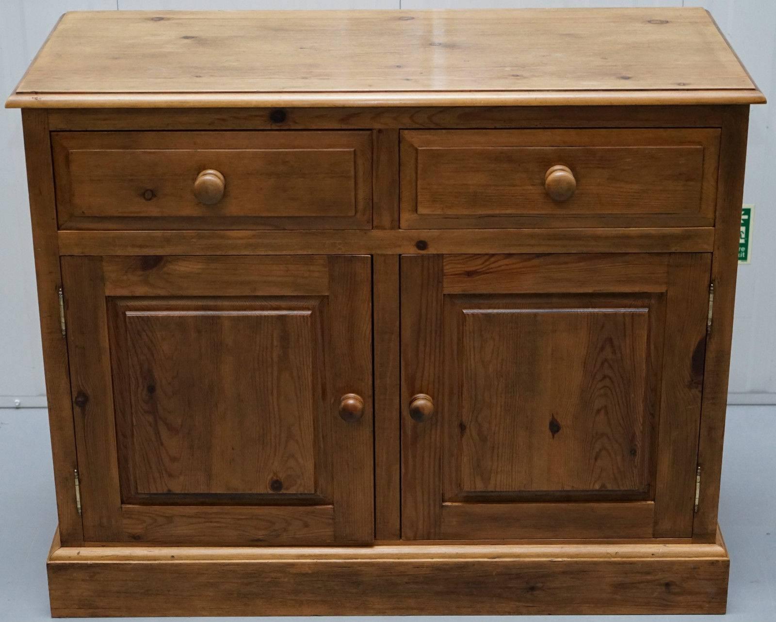 Lovely Vintage Farmhouse Country Solid Pine Sideboard Cupboard with ...