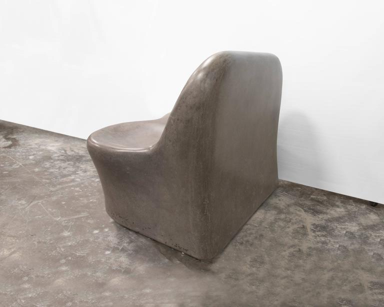 Persephone III Concrete Wave Bench, Handmade Organic Modern Sculpted ...